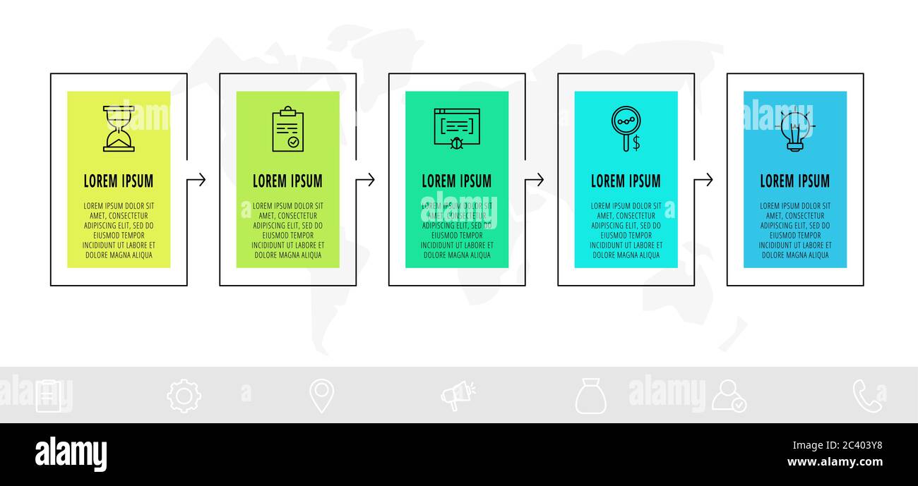 Timeline creative design linear infographics template. Business vector ...