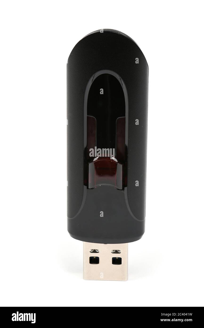 USB flash drive showing data concept on white background. High ...