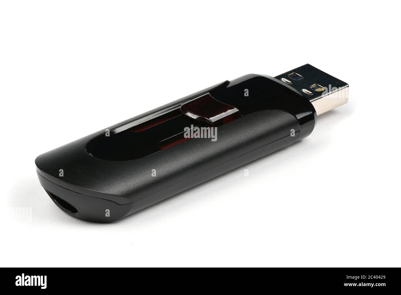 USB flash drive showing data concept on white background. High ...