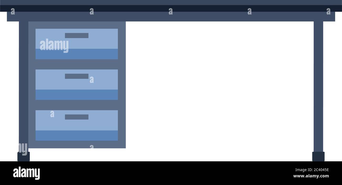 desk design, Office object workforce corporate and job theme Vector ...