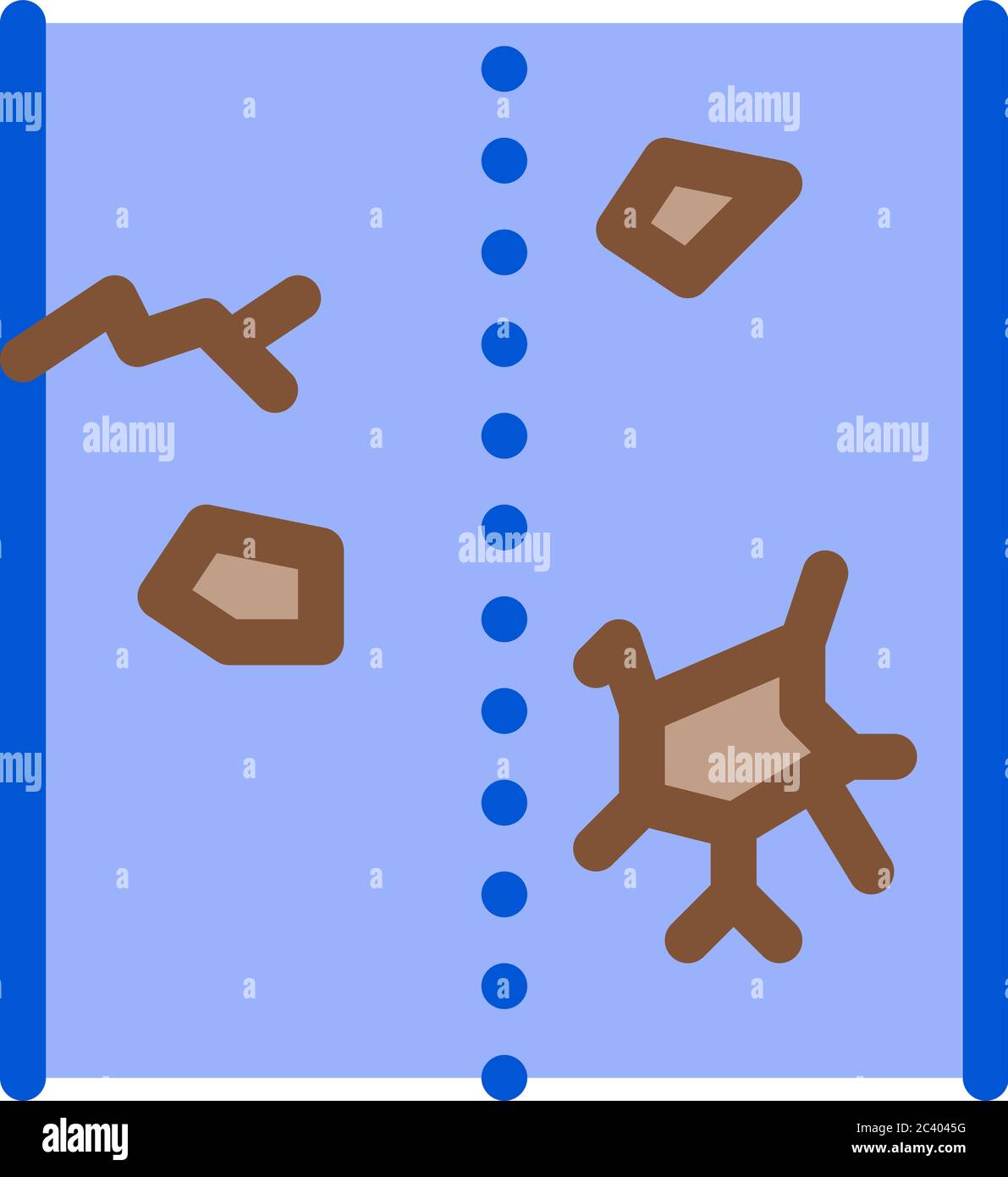 broken road icon vector outline illustration Stock Vector Image & Art ...