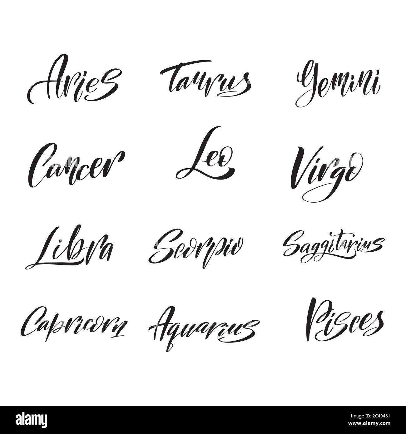 Vector calligraphy illustration isolated on white background Stock ...