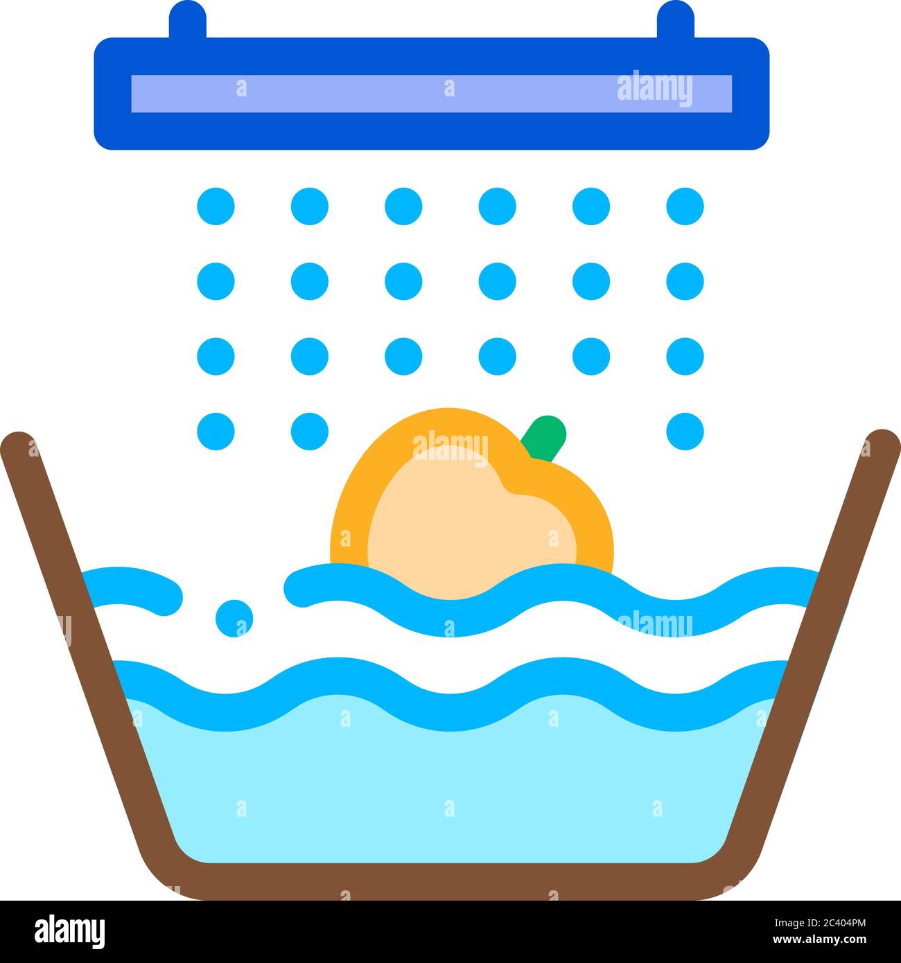 apple fruit wash icon vector outline illustration Stock Vector Image ...
