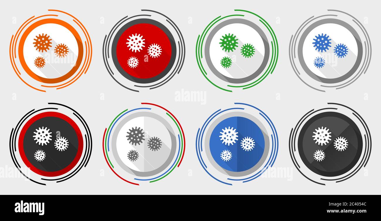 Virus vector icons, coronavirus, covid-19, infection vector icons, set ...