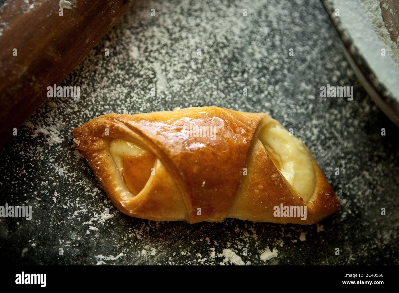 Conference snacks. sweet cookies on a rustic background Stock Photo - Alamy