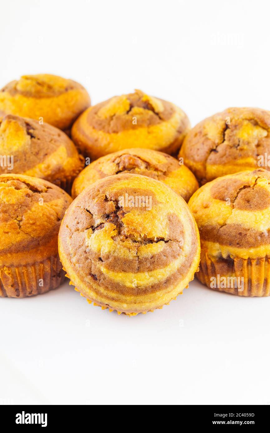 large group of muffins isolated on white Stock Photo - Alamy