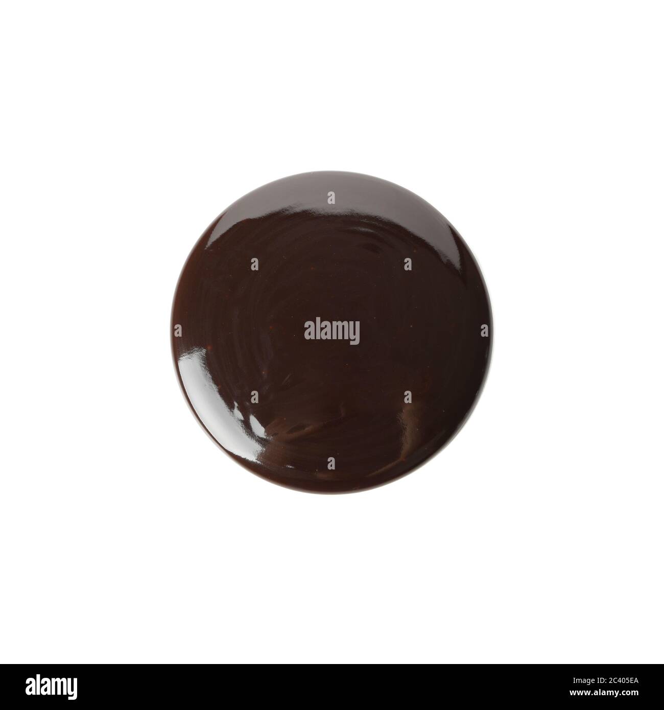 Melted chocolate spot isolated on white background Stock Photo - Alamy