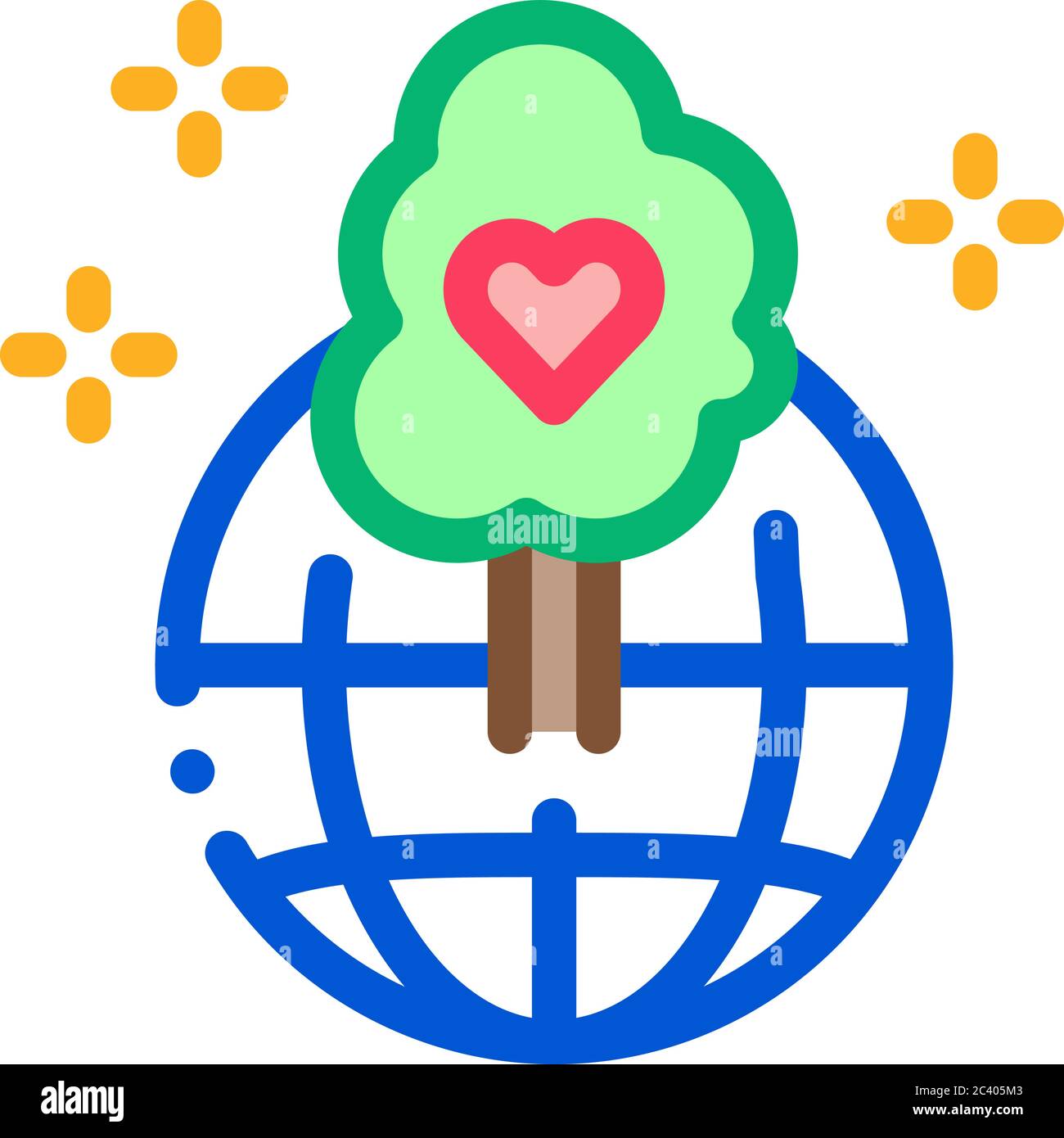 wordwide forestry safe icon vector outline illustration Stock Vector ...