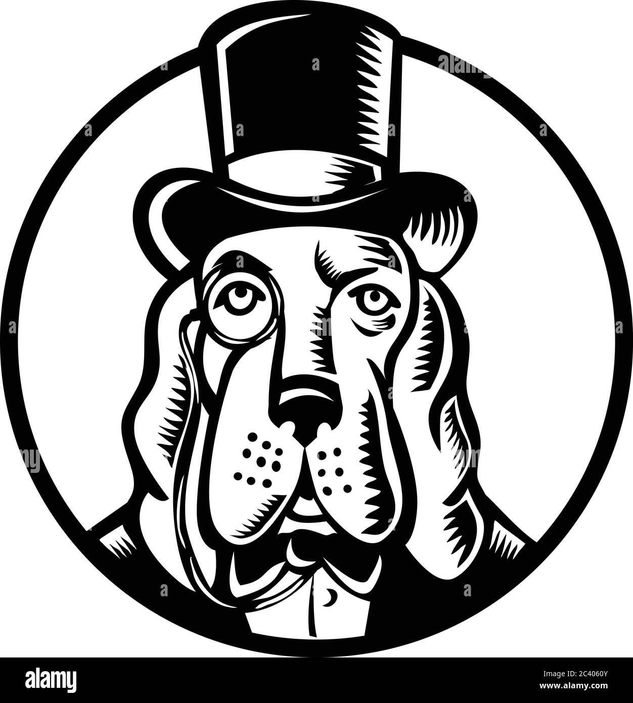 White dog icon glass Black and White Stock Photos & Images - Alamy