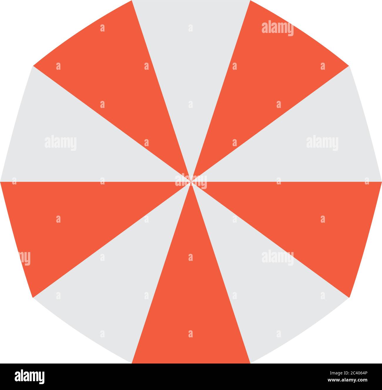 striped umbrella design, summer beach and weather theme Vector ...