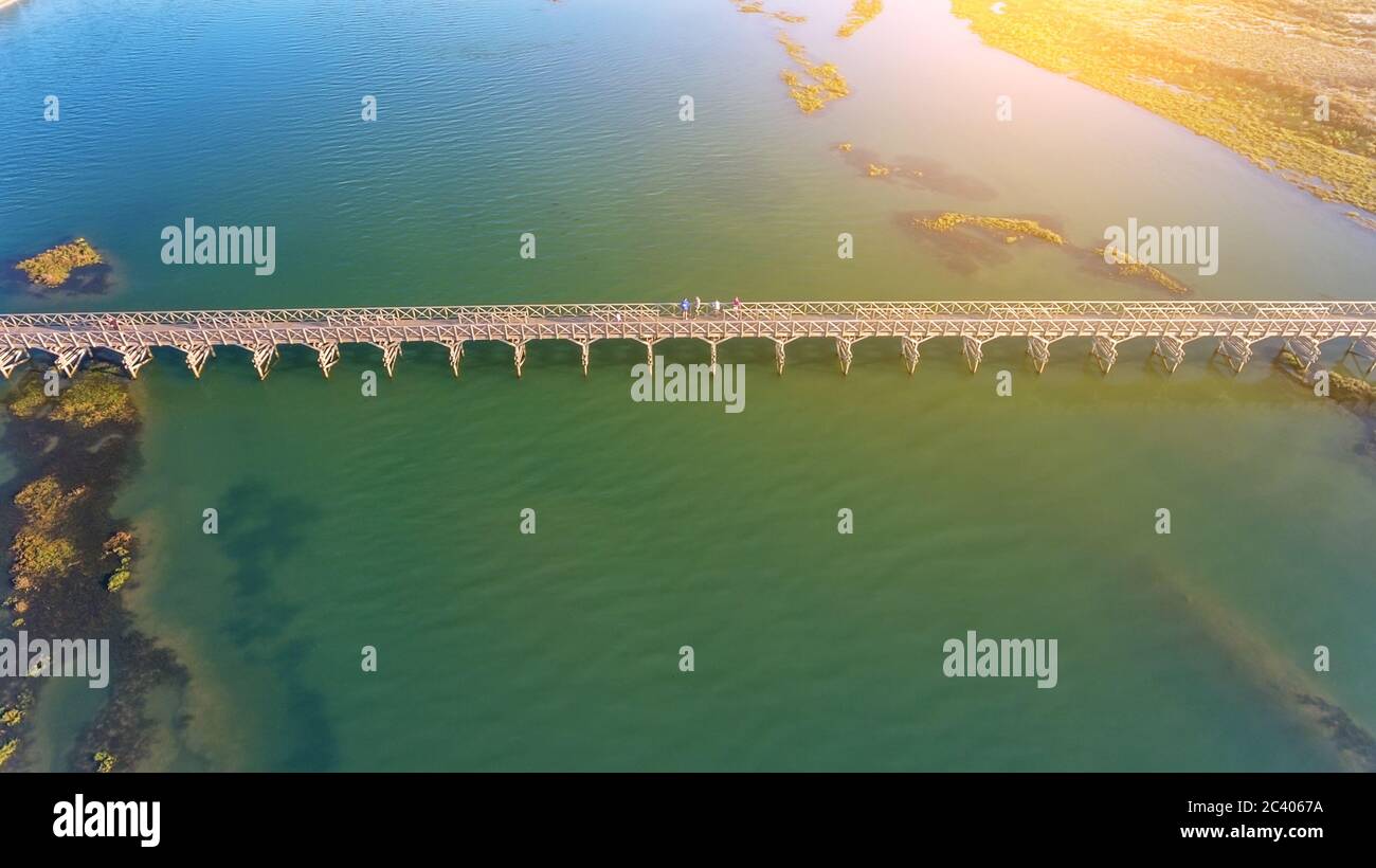 Aerial photo of Quinta de Lago, Almancil, Algarve, Portugal. Bridge ...