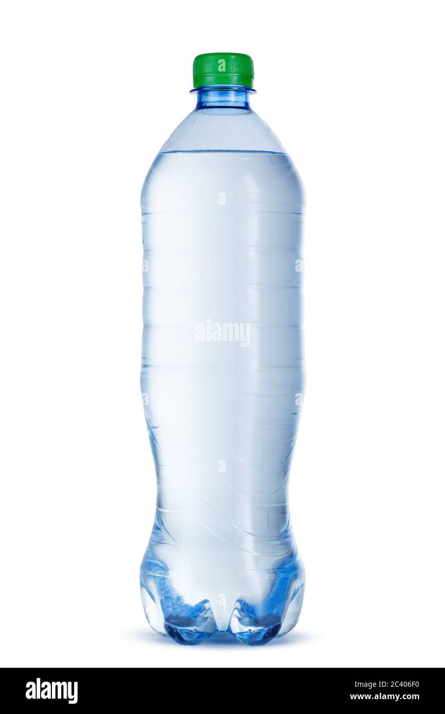 Small bottle of mineral water in plastic isolated on white Stock Photo ...