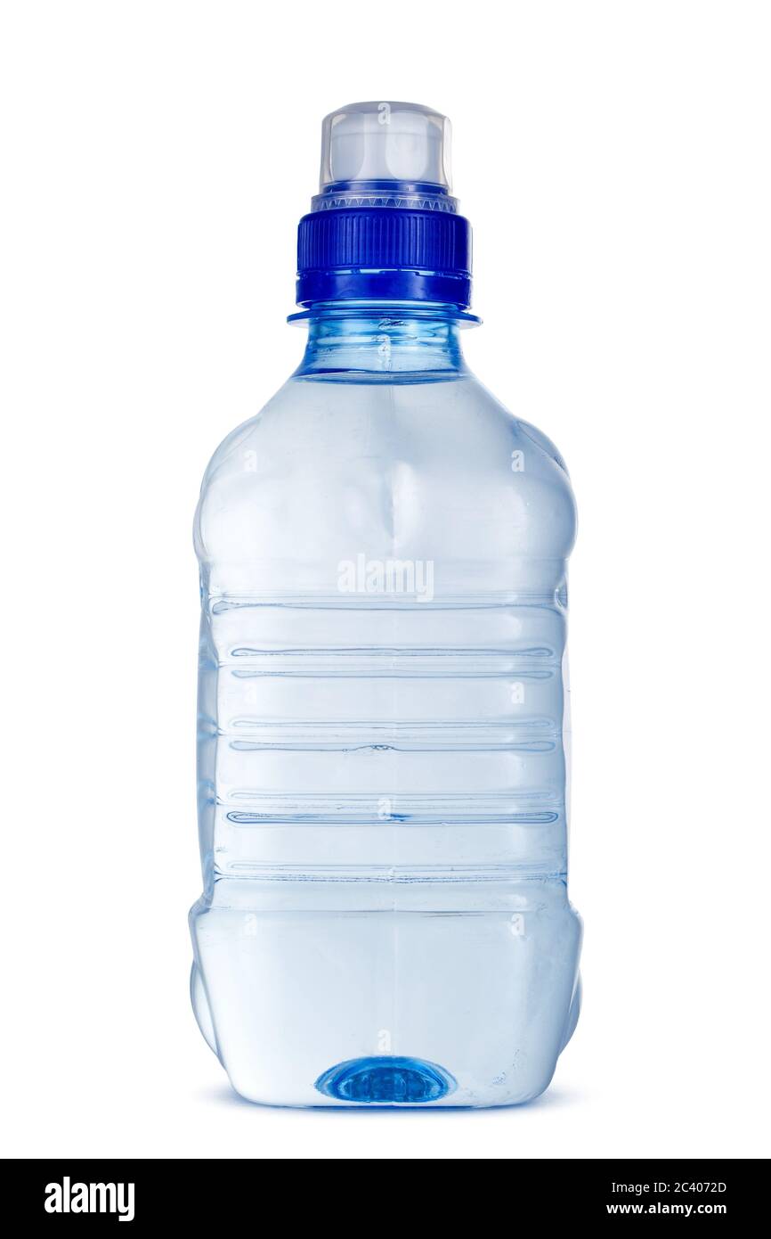 Small bottle of mineral water in plastic isolated on white Stock Photo ...