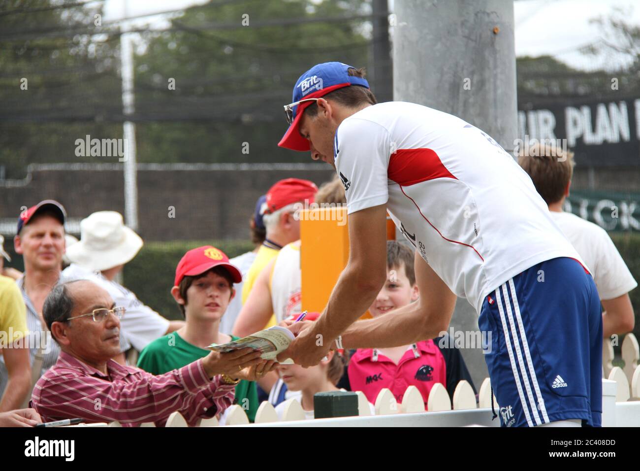 English cricketer Steven Finn signed autographs and had his photo taken ...