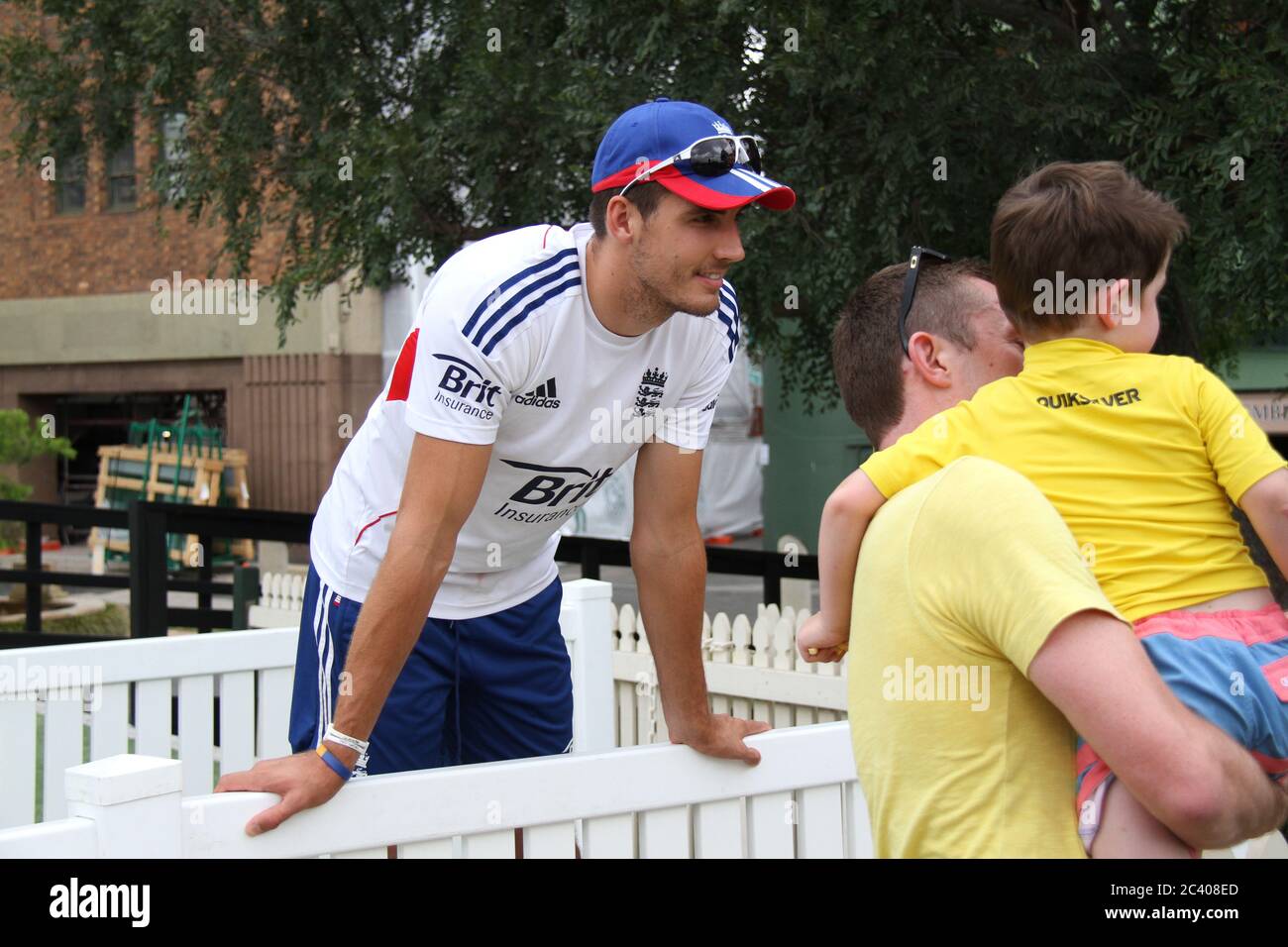 English cricketer Steven Finn signed autographs and had his photo taken ...