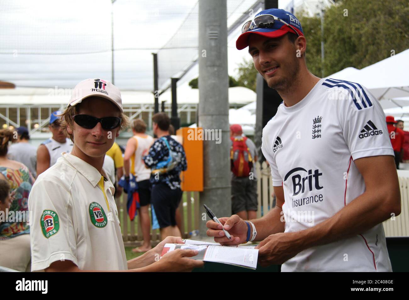 English cricketer Steven Finn signed autographs and had his photo taken ...