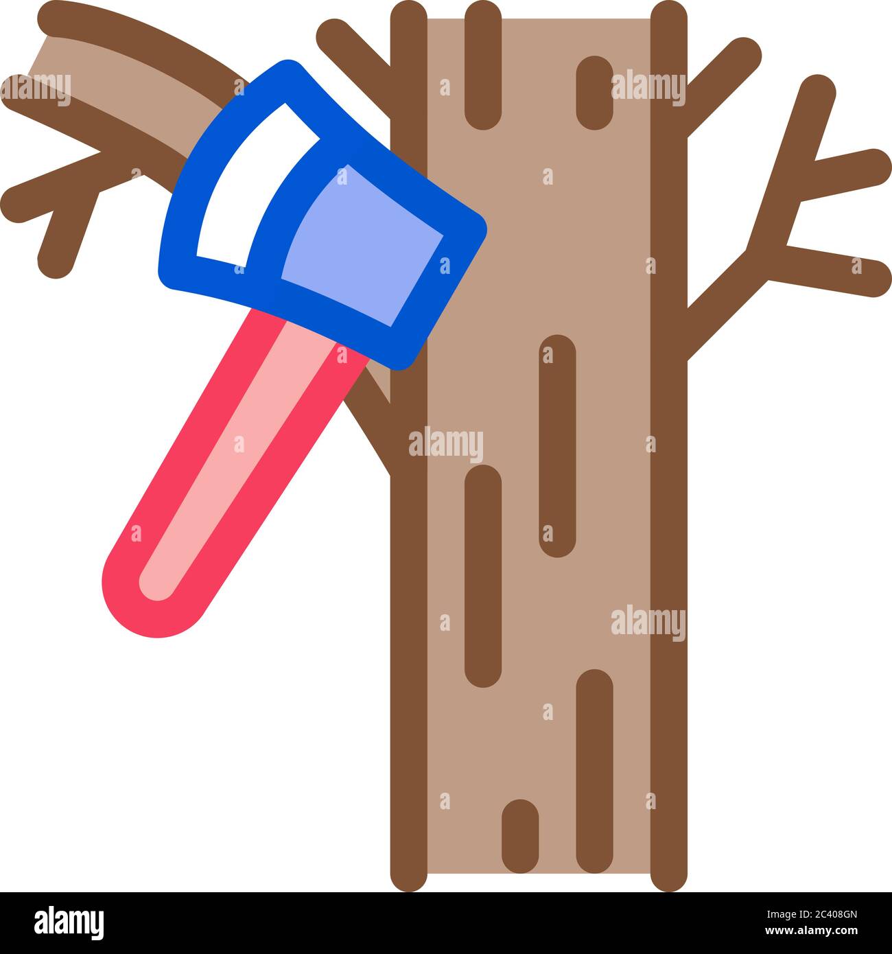 tree ax icon vector outline illustration Stock Vector Image & Art - Alamy