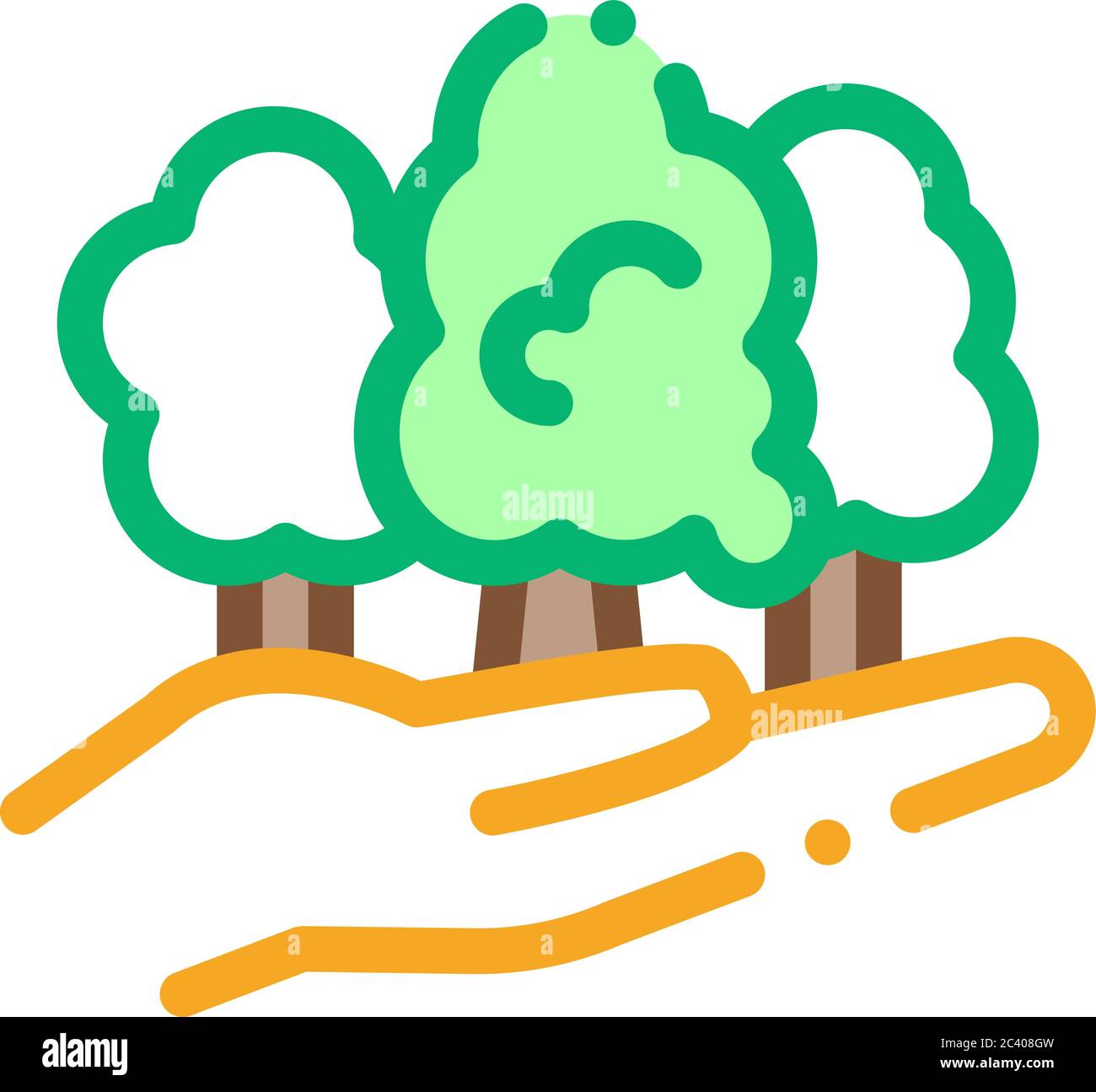 forest safe icon vector outline illustration Stock Vector Image & Art ...