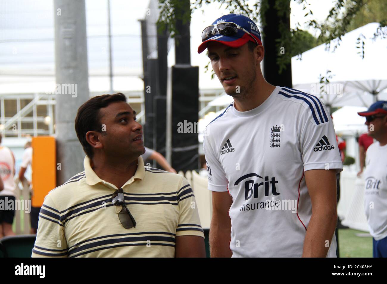 English cricketer Steven Finn signed autographs and had his photo taken ...