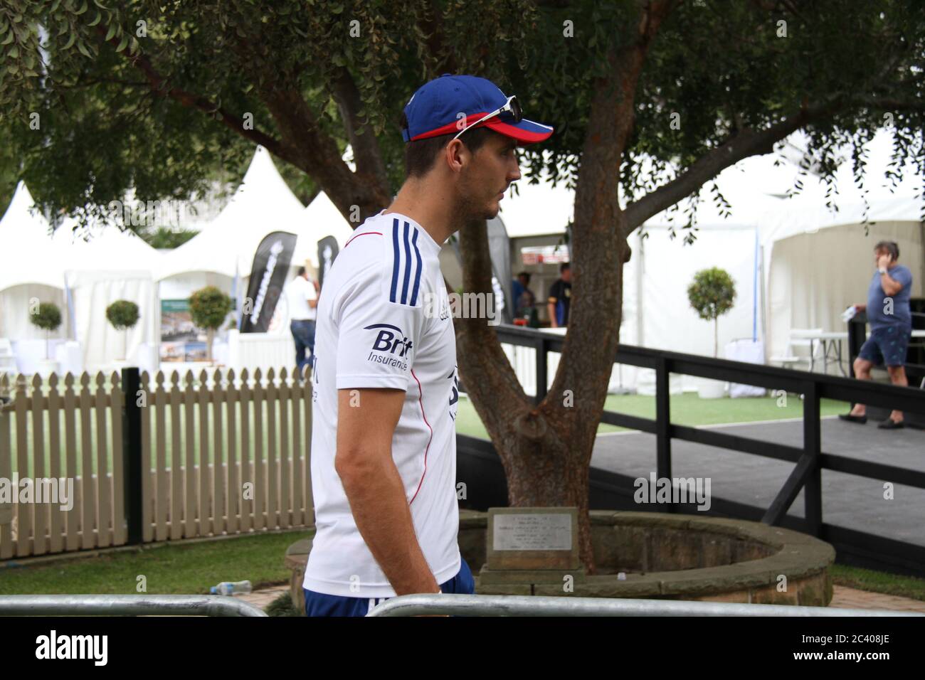 English cricketer Steven Finn signed autographs and had his photo taken ...