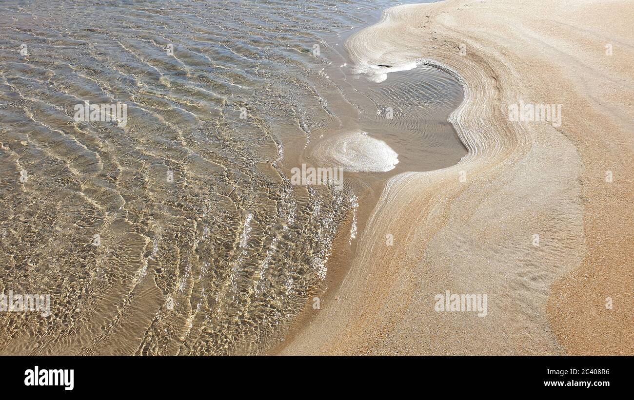 Sand and water Stock Photo - Alamy