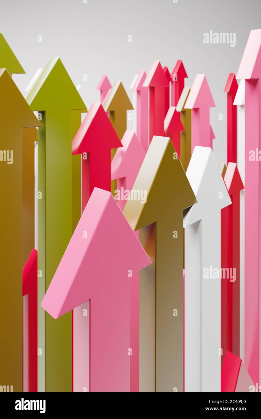 Green arrows pointing upwards hi-res stock photography and images - Alamy