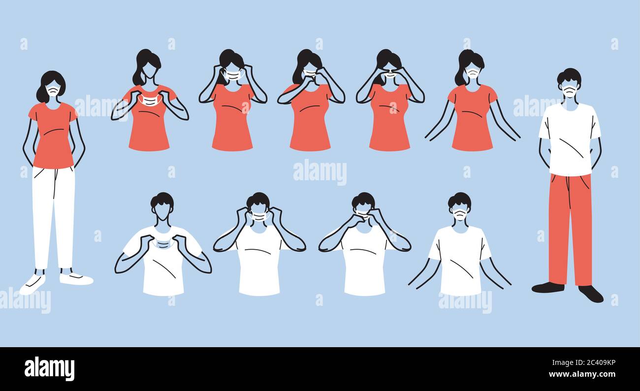 how to wear a correct mask, people present the correct method of ...