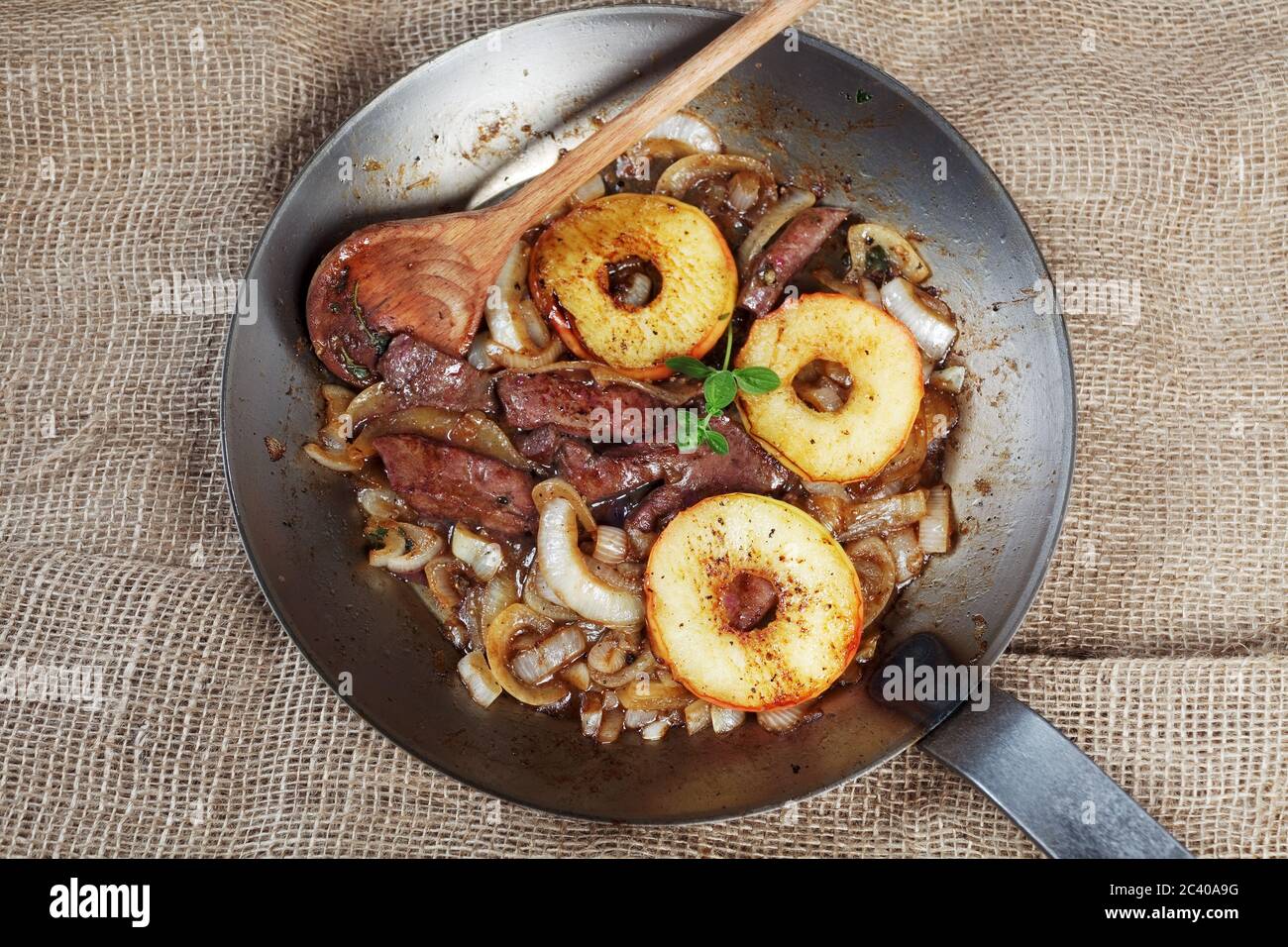calf liver Berlin style Stock Photo - Alamy