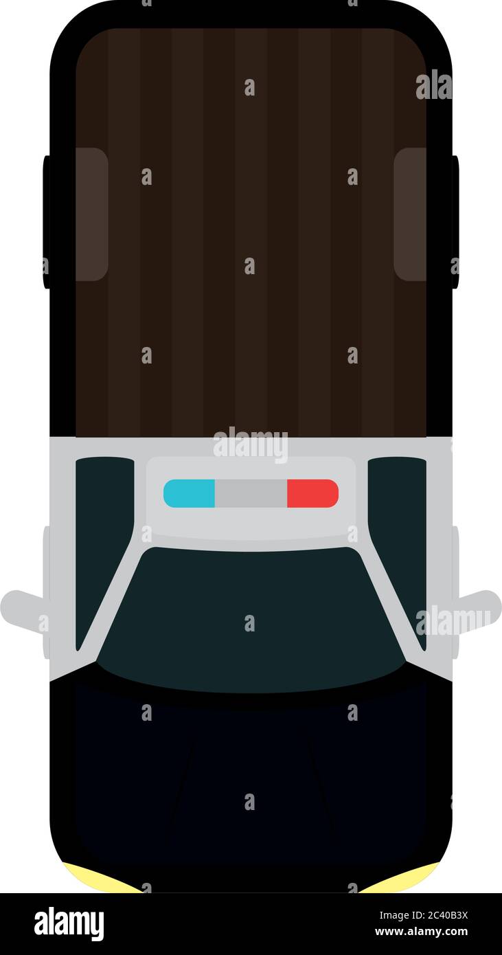 police car top view design, Officer cop security law character job ...