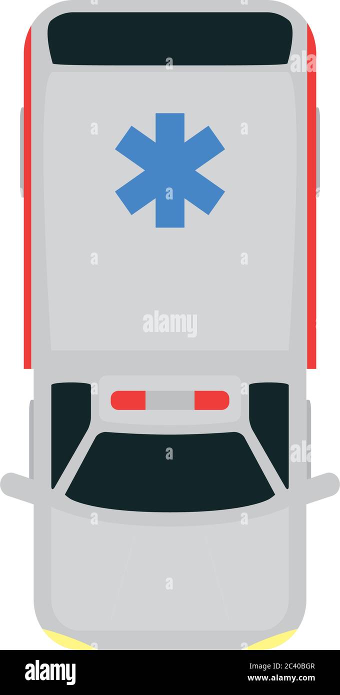 Ambulance paramedic top view design, Life guard emergency and rescue ...
