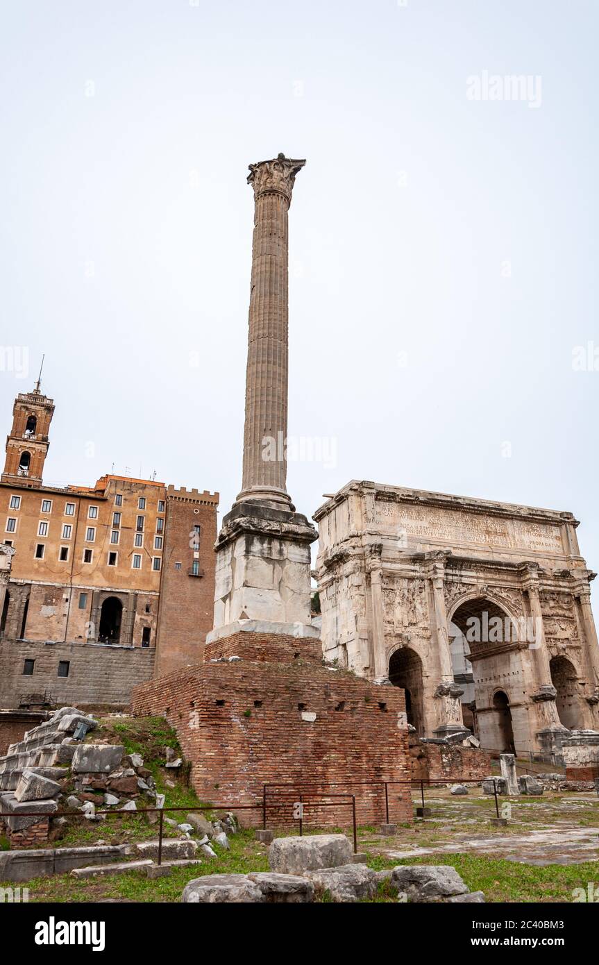 Rome Italy. Eternal city famous in the world. The historic center is on ...