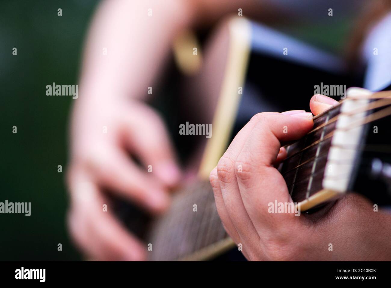 Guitar string woman hand outdoor hi-res stock photography and images ...