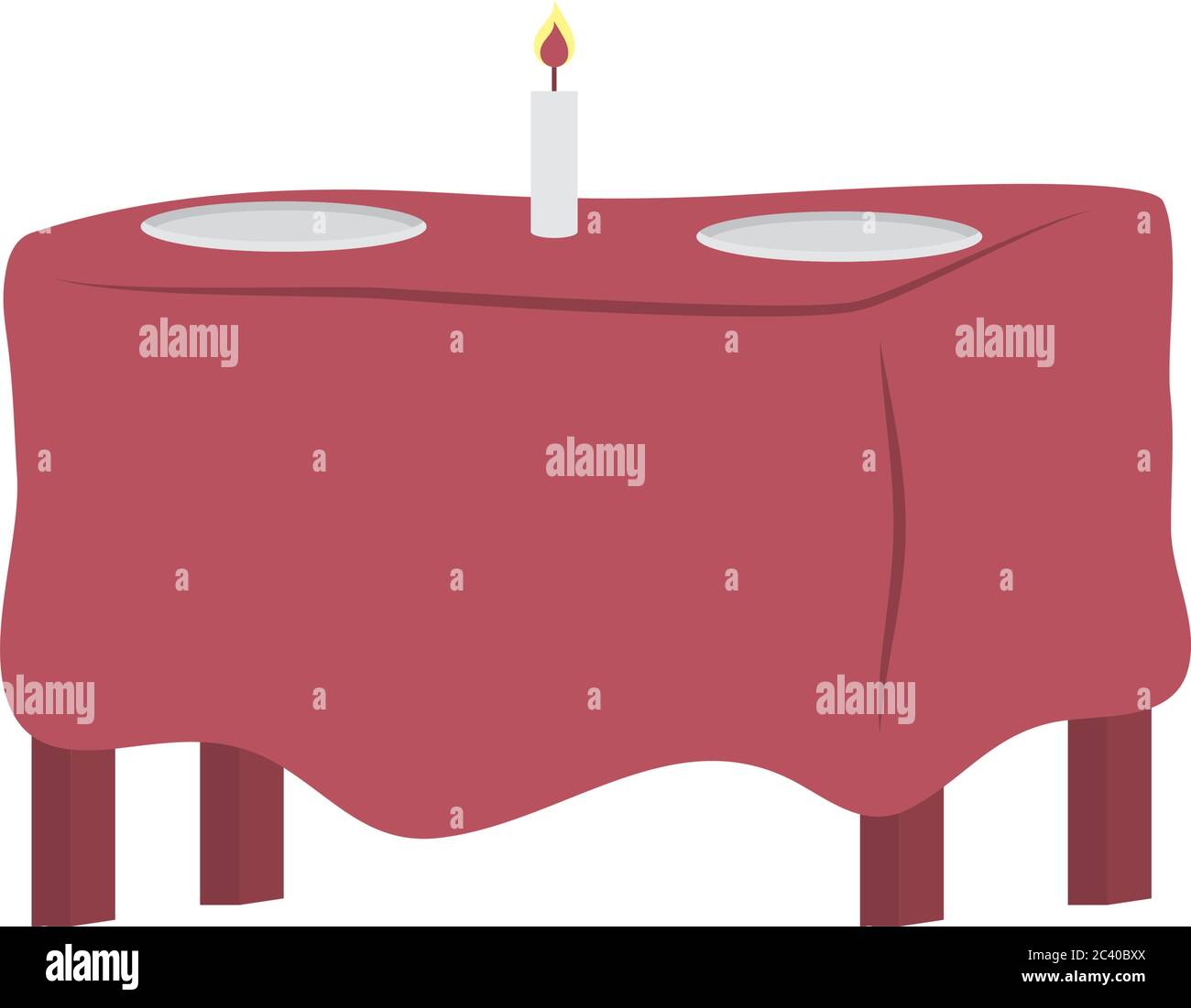 table with candle and plates design, Home room decoration interior ...