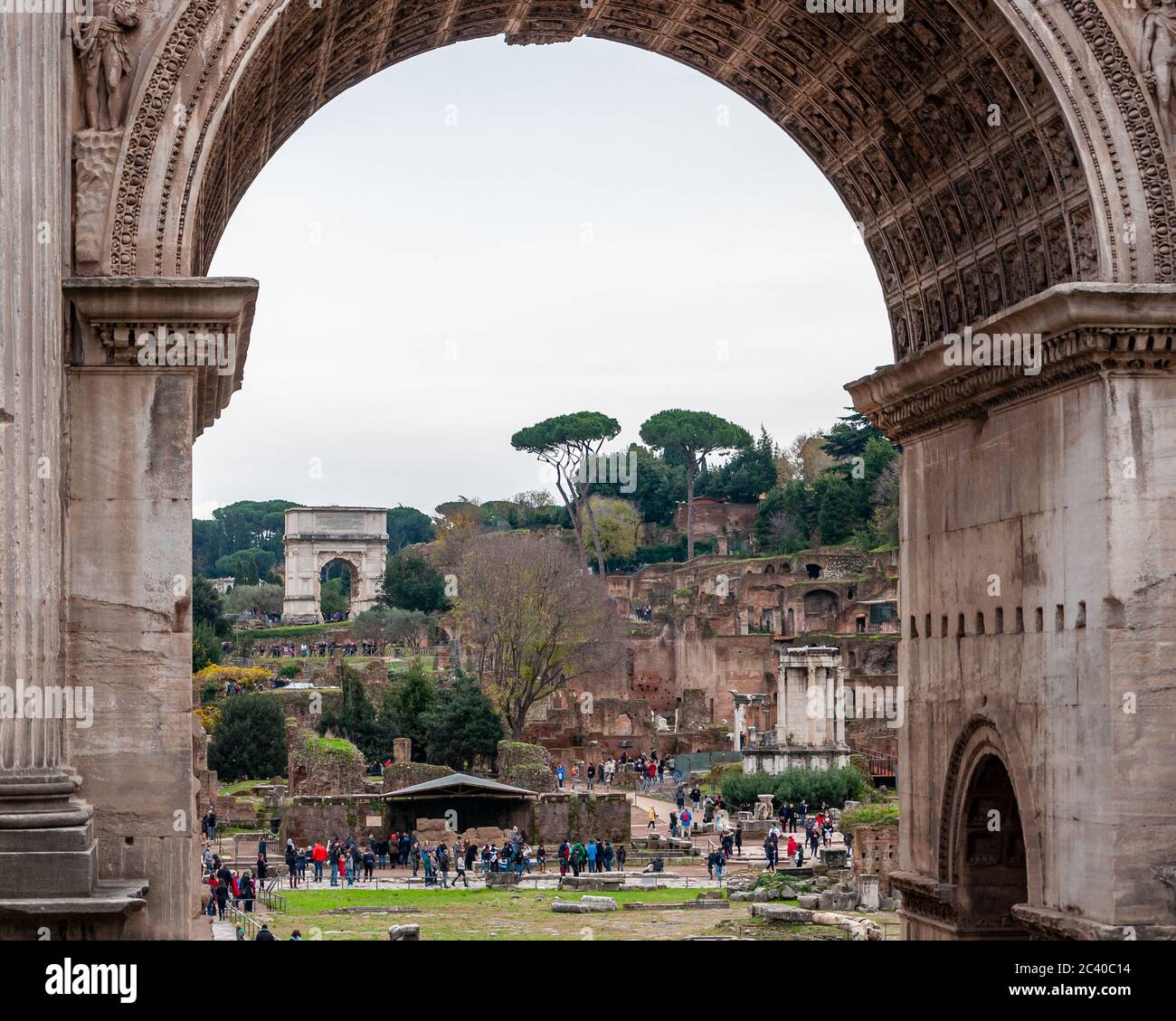 Rome Italy. Eternal city famous in the world. The historic center is on ...