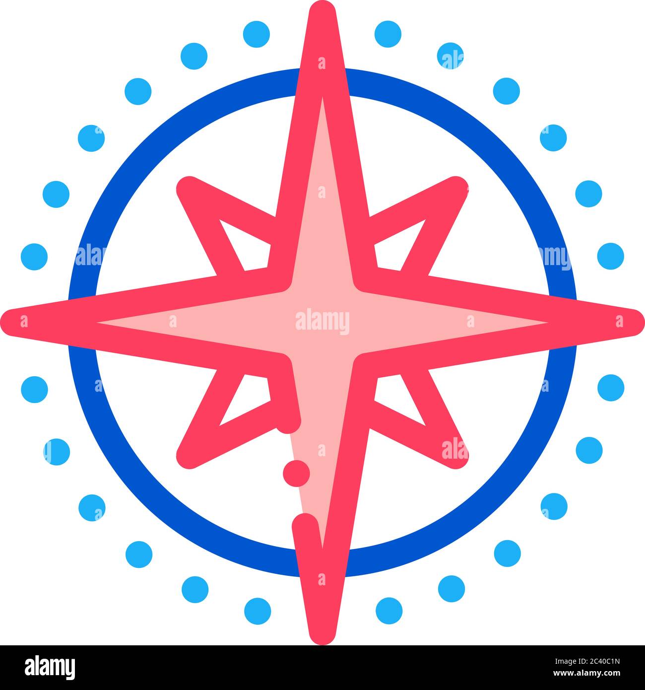 compass sign icon vector outline illustration Stock Vector Image & Art ...
