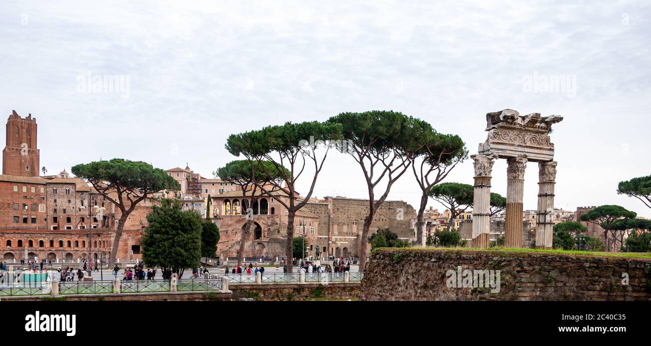 Rome Italy. Eternal city famous in the world. The historic center is on ...