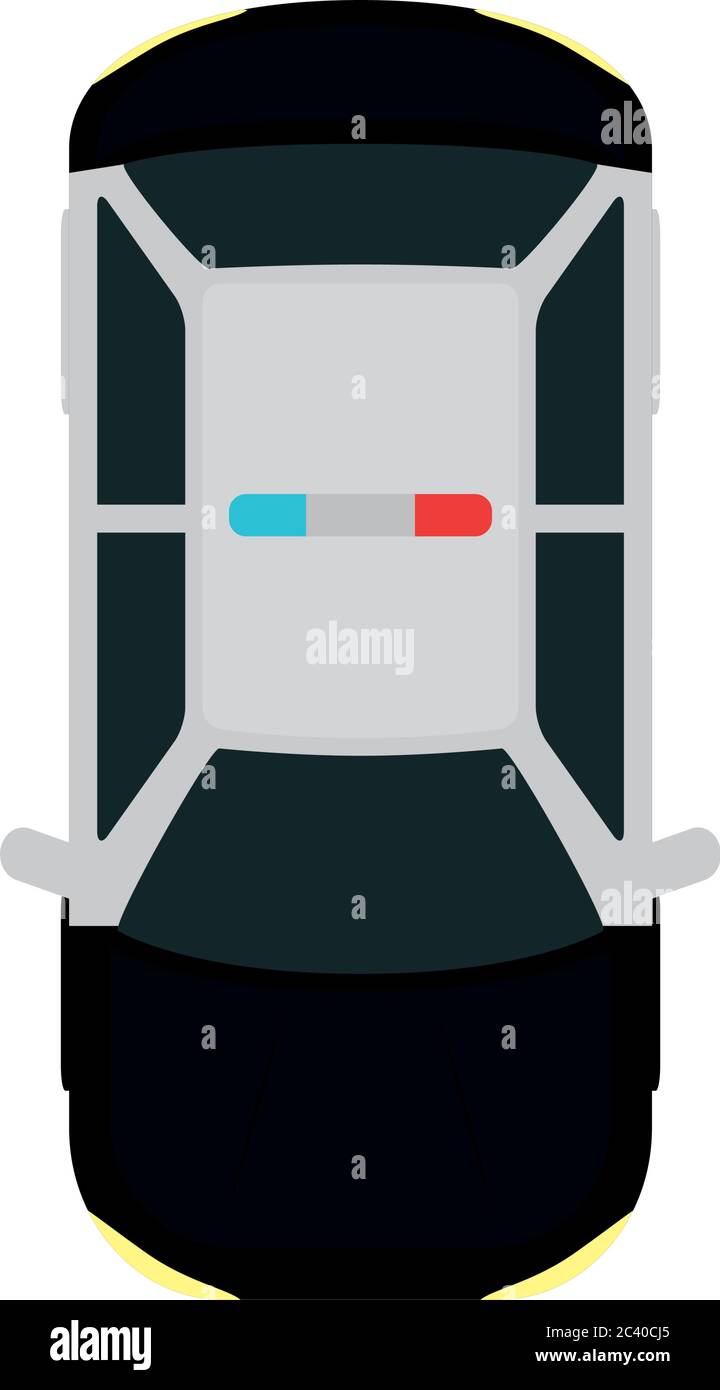 police car top view design, Officer cop security law character job ...