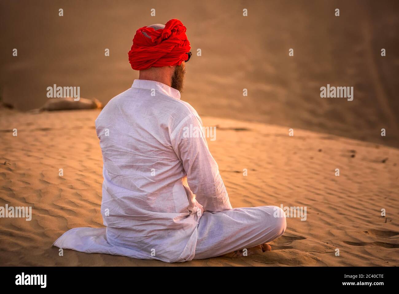 Nomad in white turban hi-res stock photography and images - Alamy
