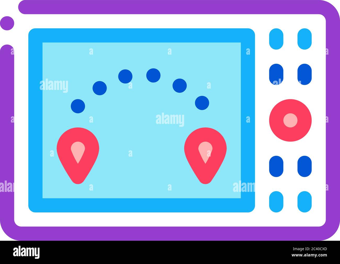 air navigation electronic device icon vector outline illustration Stock ...