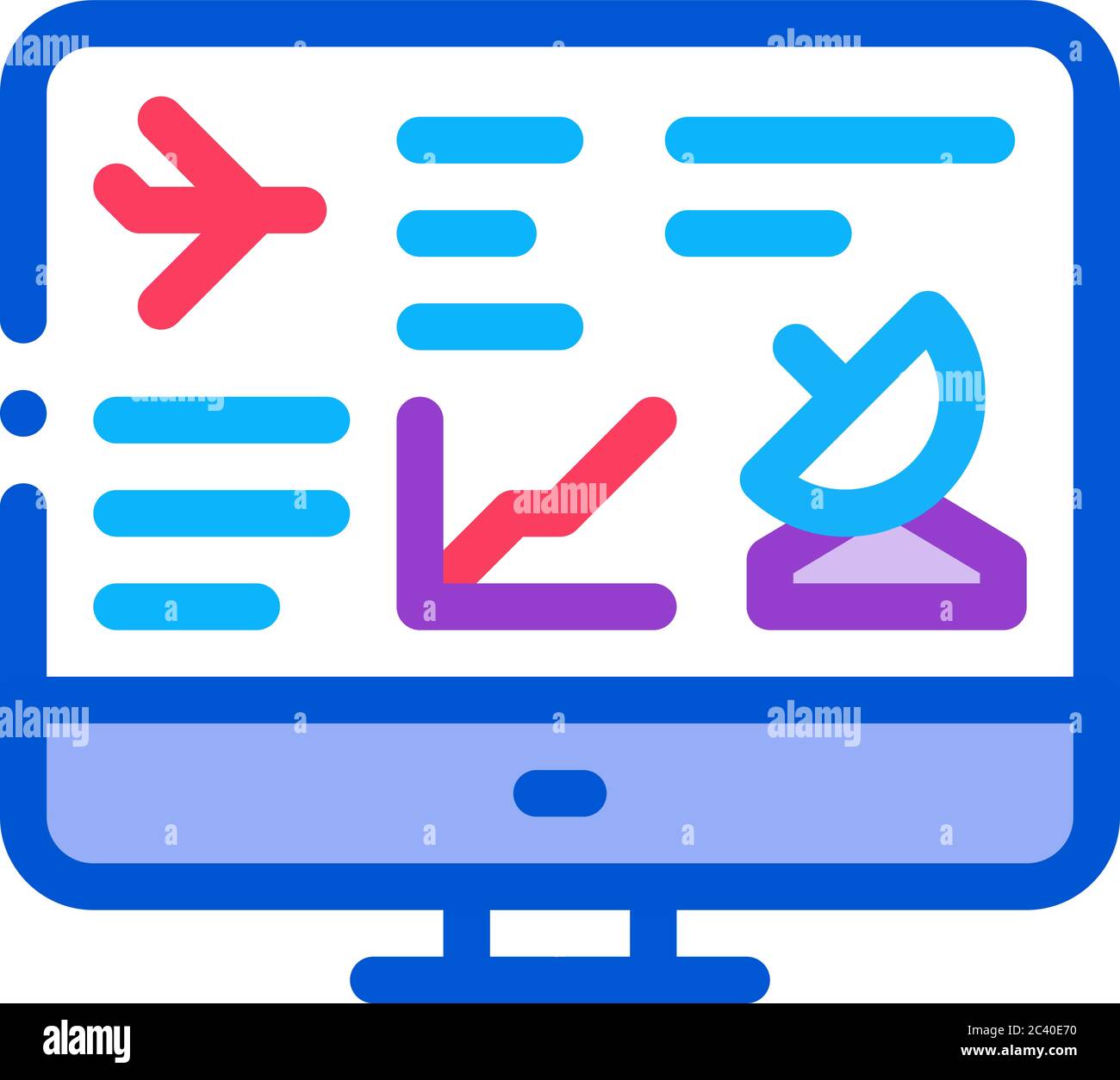 internet air navigation icon vector outline illustration Stock Vector ...