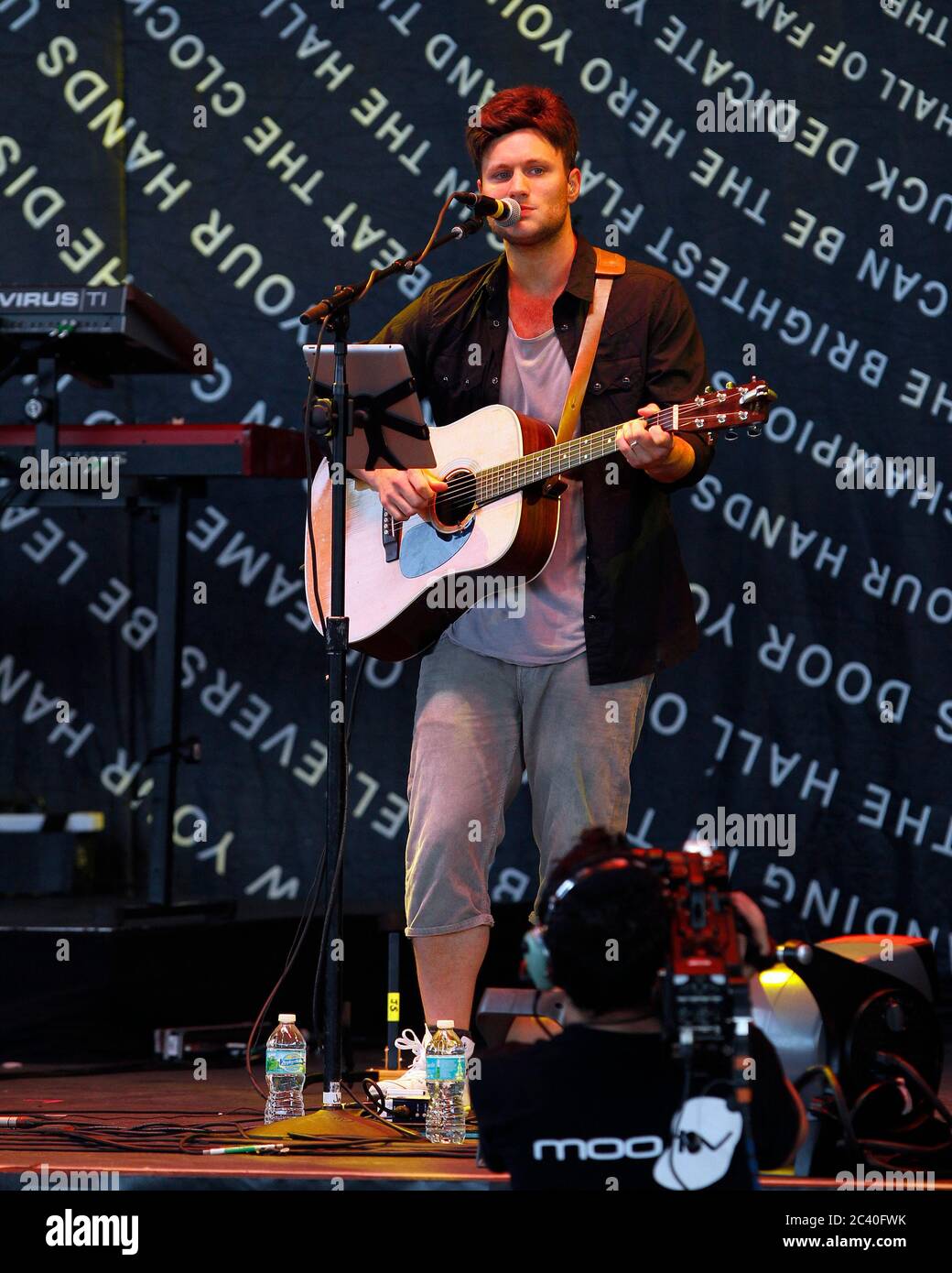Singer/songwriter Jamie Scott performs at the Cruzan Amphitheater in ...