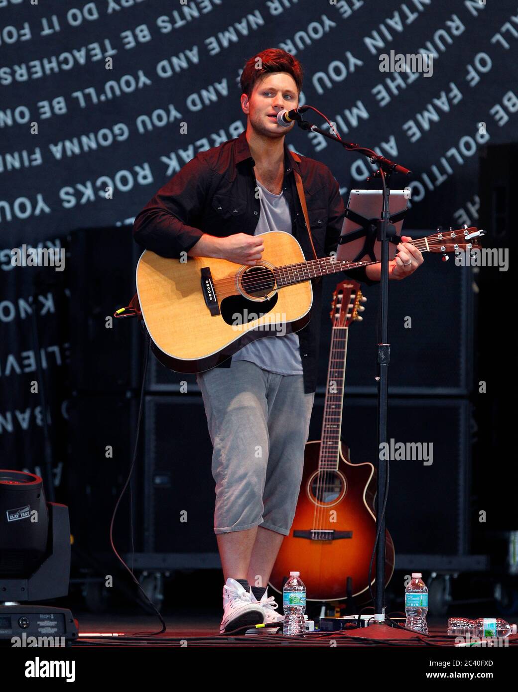 Singer/songwriter Jamie Scott performs at the Cruzan Amphitheater in ...