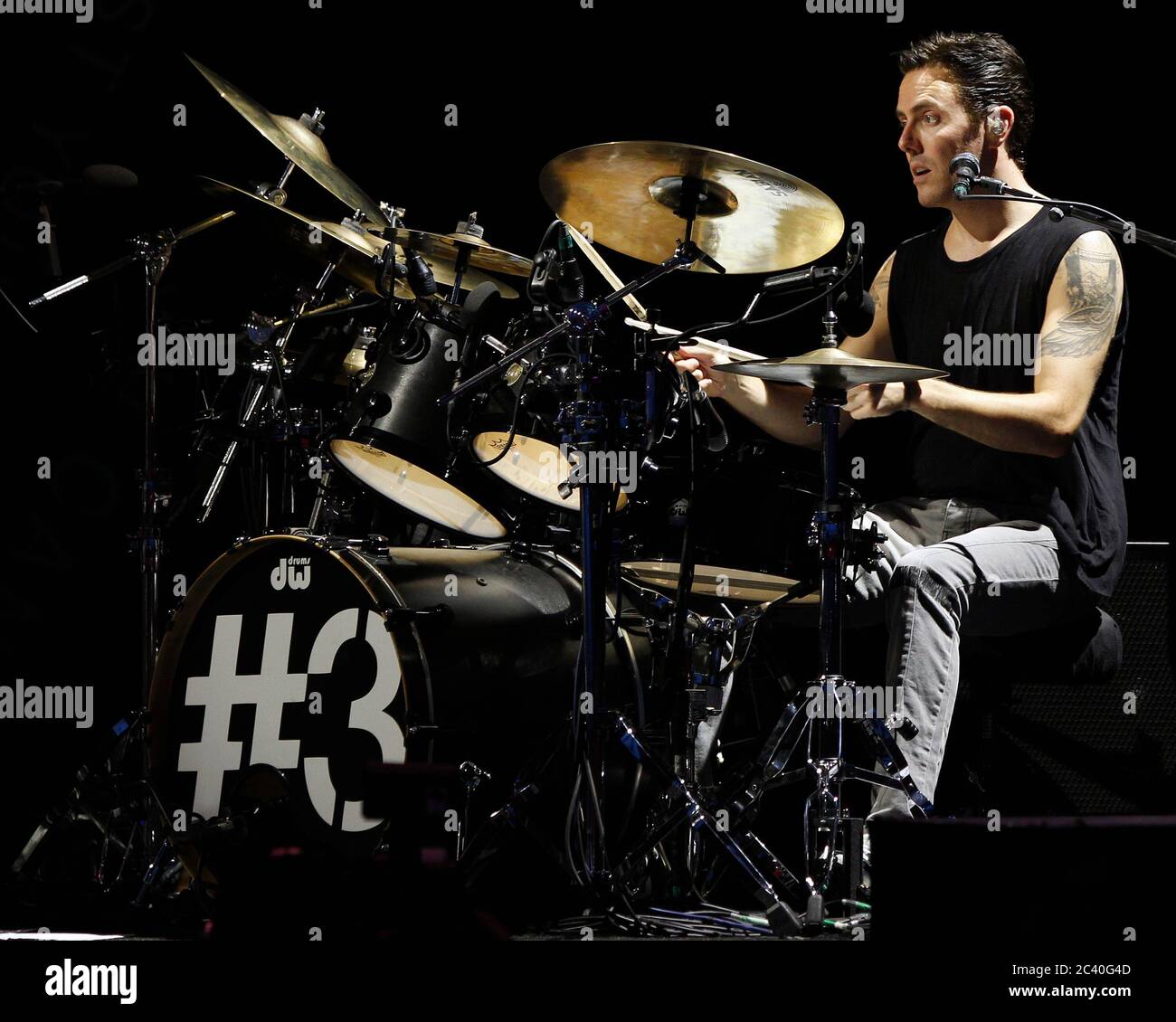 The Script drummer Glen Power performs with the rest of the band at the ...