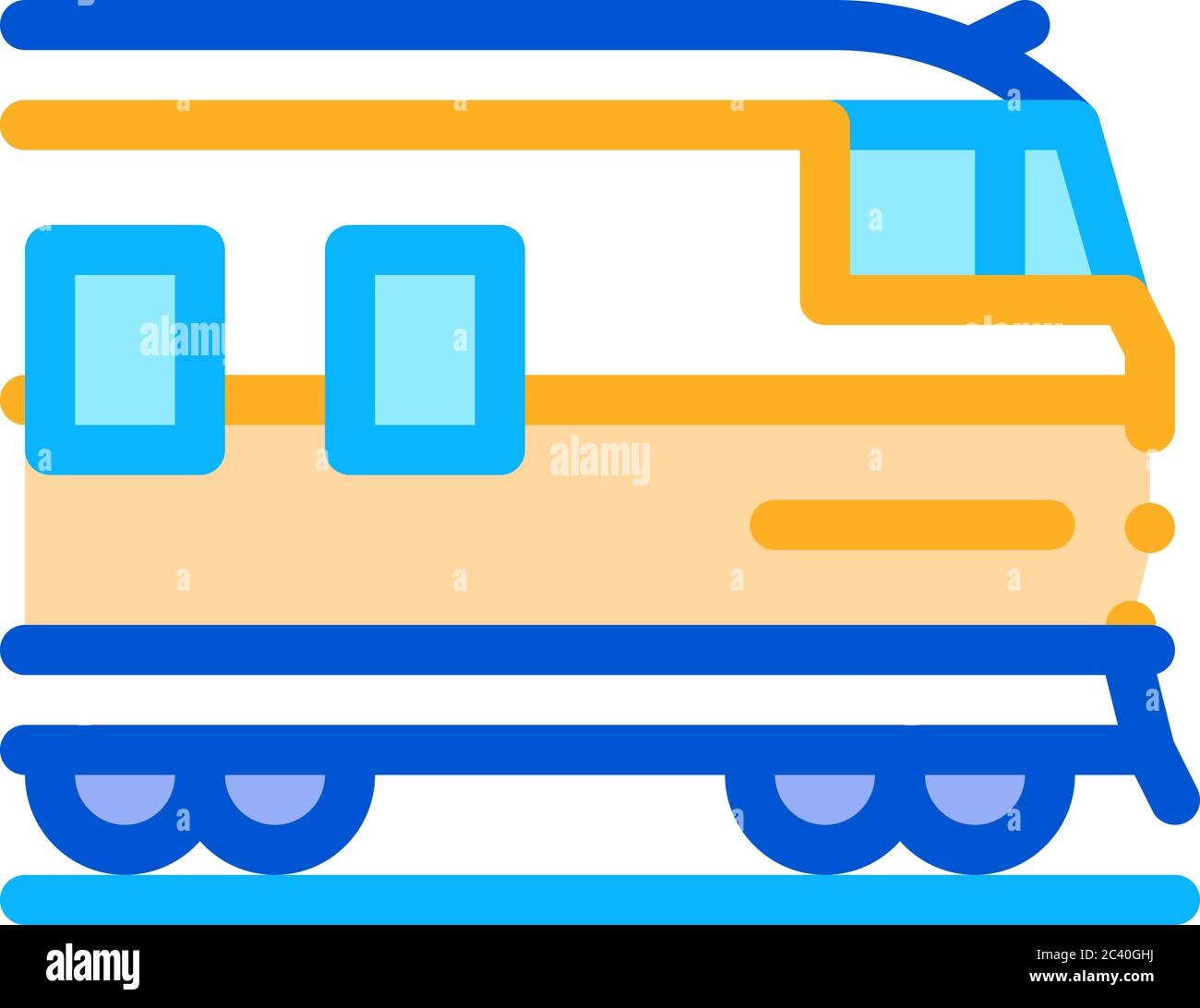 suburban electric train icon vector outline illustration Stock Vector ...