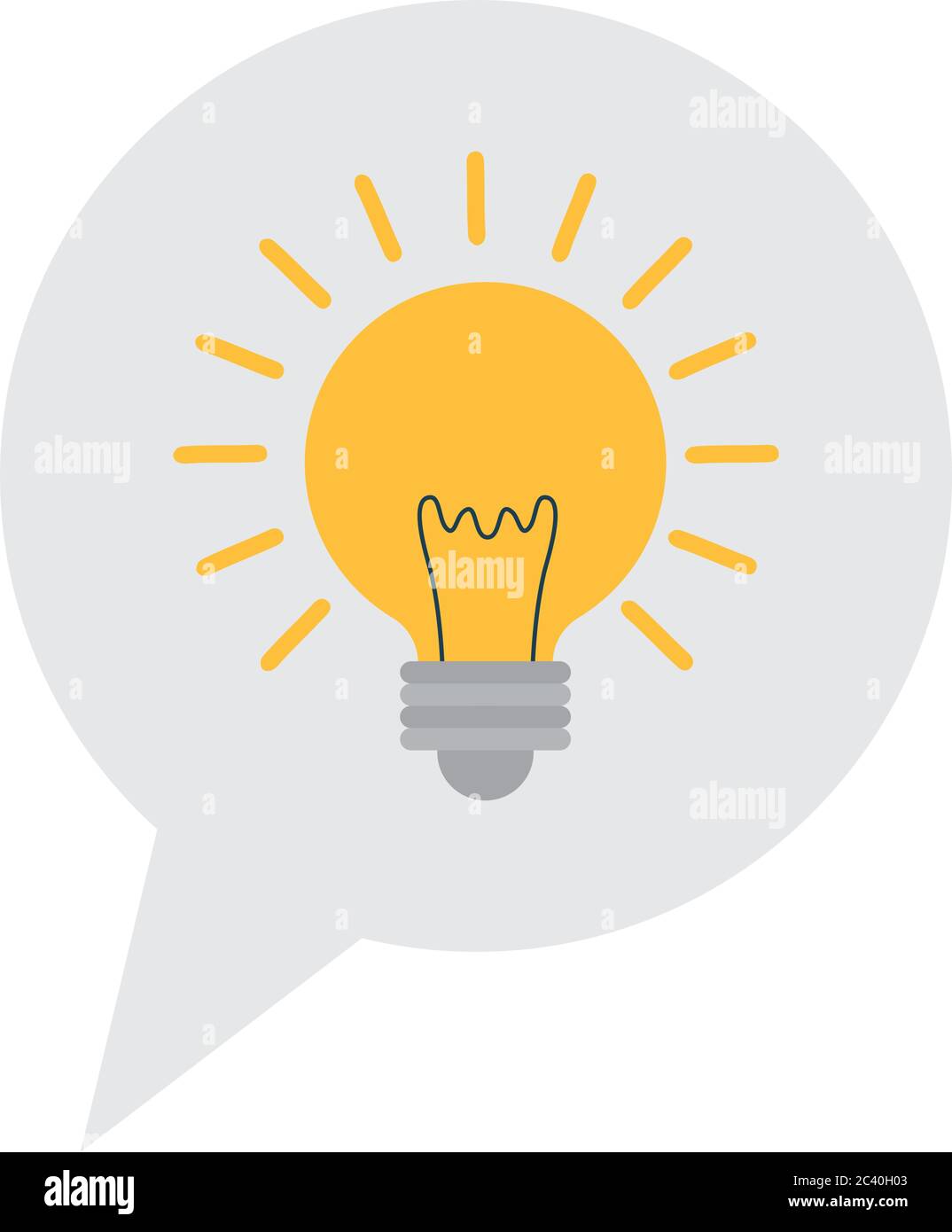 light bulb inside bubble design, Idea creativity genius and imagination ...