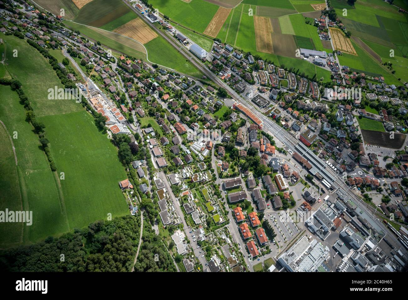 aerial view of Konolfingen in Emmental Stock Photo - Alamy