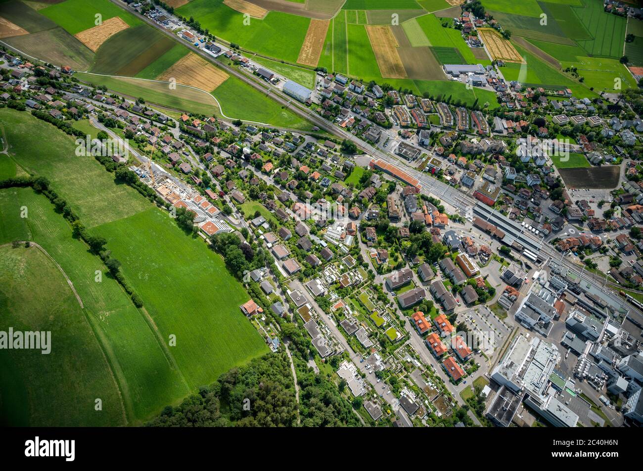 aerial view of Konolfingen in Emmental Stock Photo - Alamy