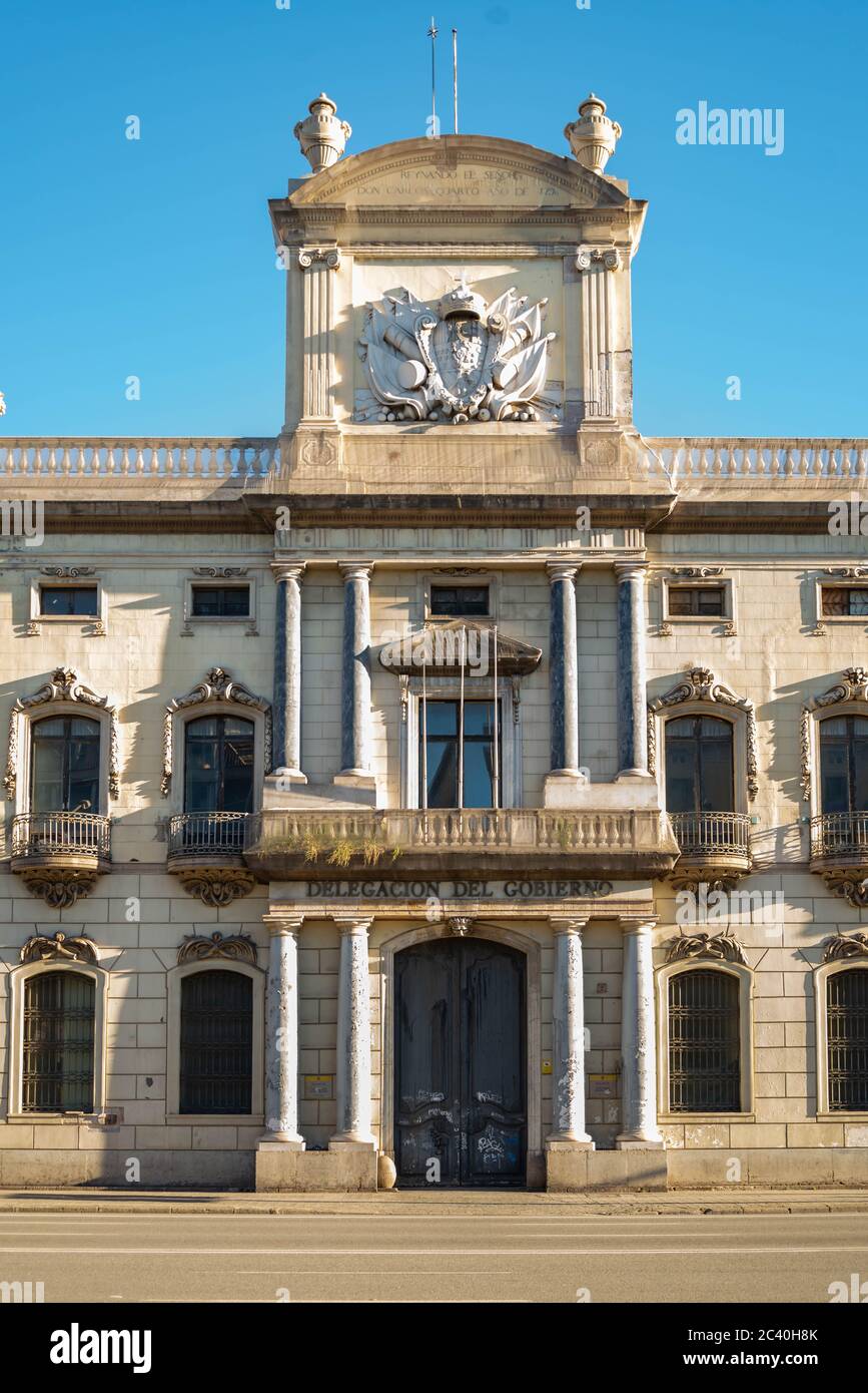 View of the facade building, the seat of Delegation of the Government ...