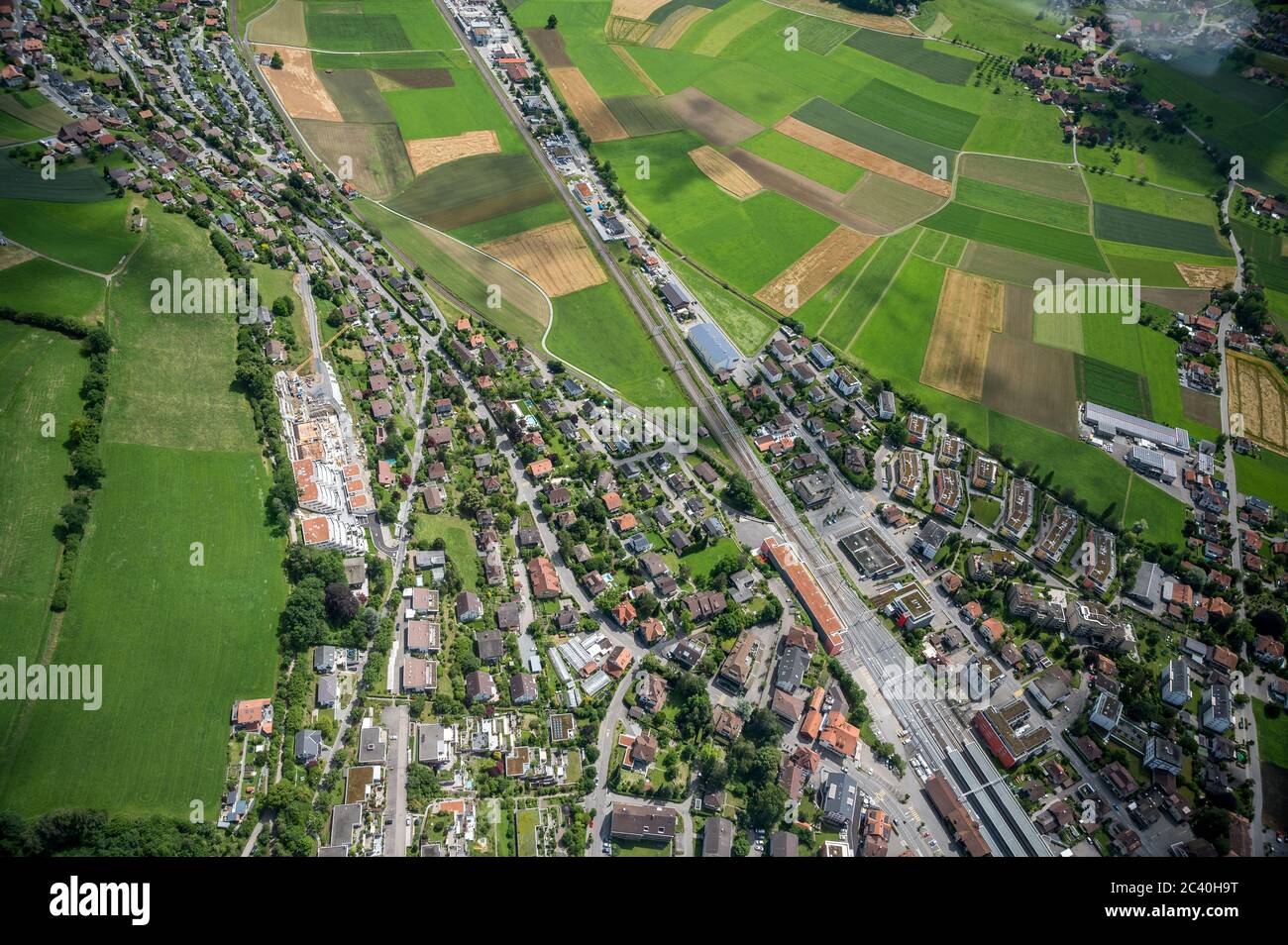aerial view of Konolfingen in Emmental Stock Photo - Alamy