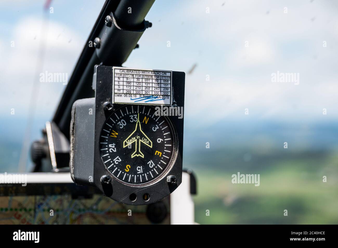 flight instrument with a plane in helicopter cockpit Stock Photo - Alamy